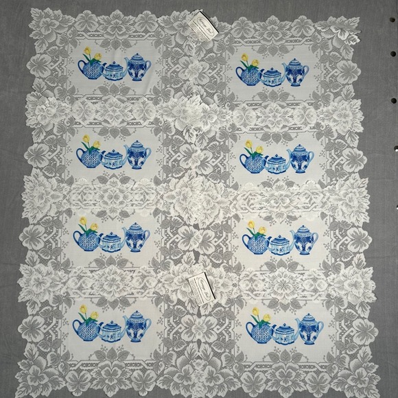 Heritage Lace | Dining | Heritage Lace Teapot Placemats Doilies Floral ...
